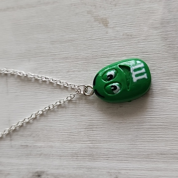 M&M'S | Jewelry | Mm Necklace 2 Inch 925s Silver Plate Chain | Poshmark